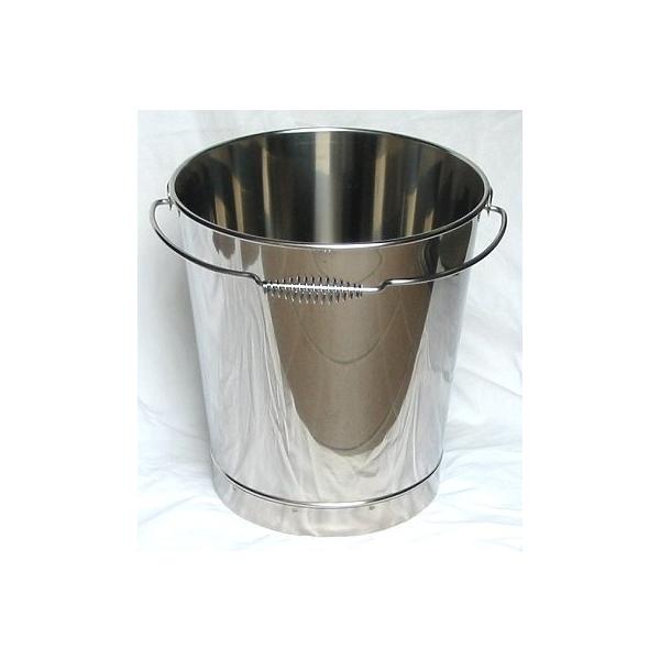 18-8 溶接バケツ10L●材質18-8ステンレス●容量：10L●サイズ：上部内径265×深さ245ｍｍ●メーカー：シルバーアロー