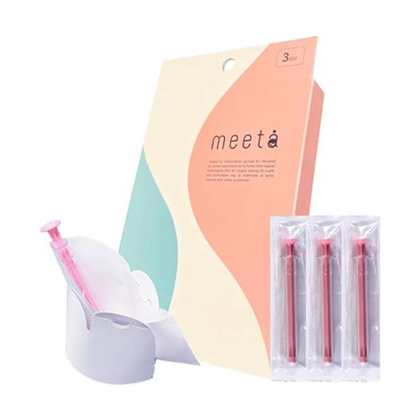 商品情報タイミング法キット　meeta (ミータ)は性交が苦手・苦痛・忙しくてタイミングが合わないなど何らかの理由で性交が難しいご夫婦のための自宅でできる家庭用タイミング法キットです。一般的名称：精液注入用子宮カテーテル医療機器製造販売届出...