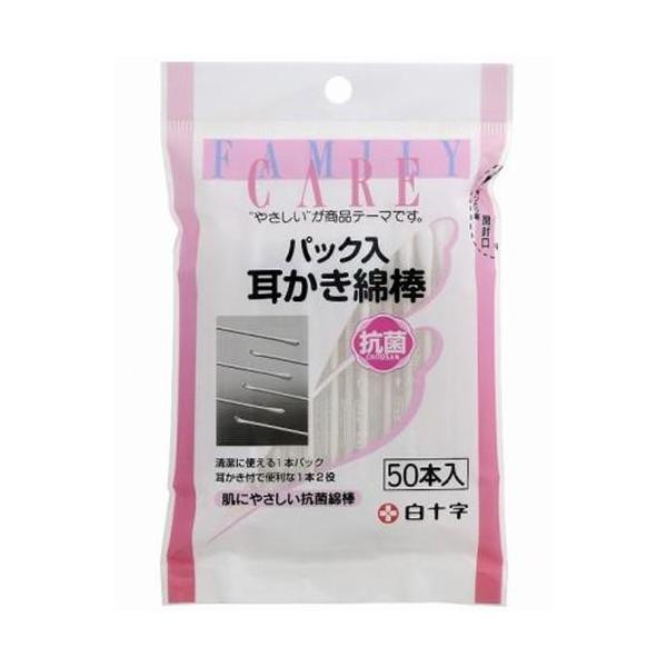 ・紙軸の一方に従来の綿棒を、もう一方には耳かきをつけた便利な１本です。 ・天然抗菌剤キトサン使用。  ■使用方法 ・耳かきと綿棒が一体になった便利な使い捨てタイプ  ■素材・材質 脱脂綿、紙軸