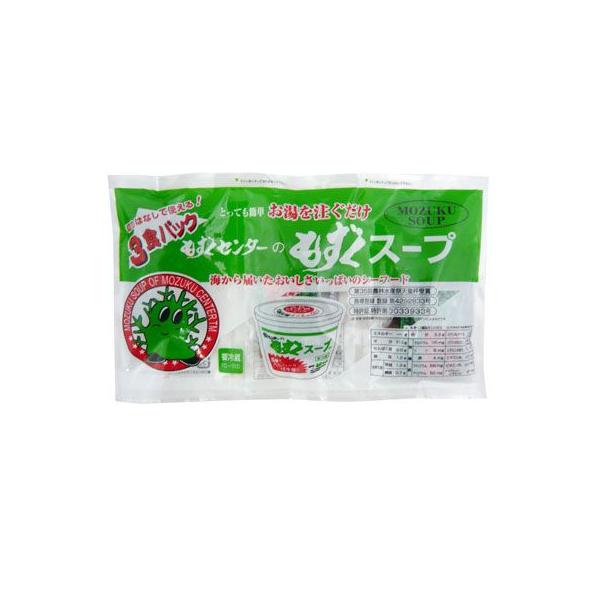 【商品内容（１食あたり）】もずく（４０g）、スープ１３g、乾燥ネギ、七味唐辛子【原材料名】もずく（沖縄産）、スープ［食塩、醤油、砂糖、魚介エキス、醸造調味料、植物蛋白加水分解物、調味料（アミノ酸等）、酒精、カラメル色素］、ネギ、七味唐辛子（...