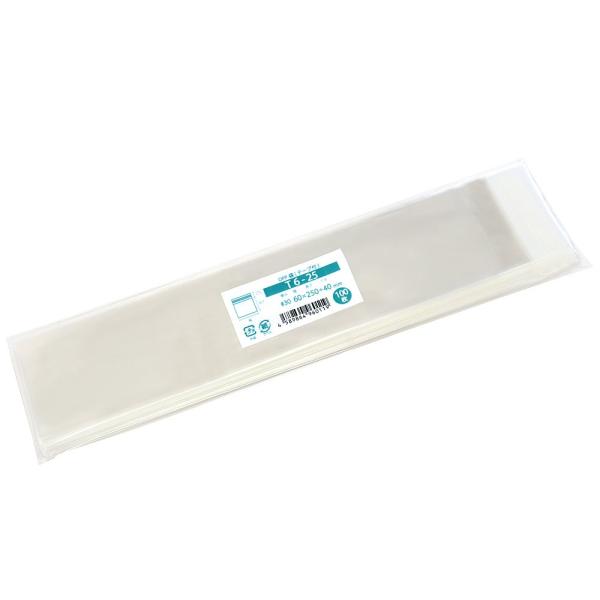 材質：OPP　サイズ（mm）：厚さ0.03x幅60x長さ250+テープ部分40、入数：100枚入x1袋・日本製。透明度が高く光沢があるので高級感があり、中身をきれいに見せることができます。ワンタッチで封ができる便利なテープ付。OPP袋は別名...