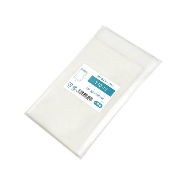 材質：OPP　サイズ（mm）：厚さ0.03x幅100x長さ150+テープ部分40、入数：100枚入x1袋・日本製。透明度が高く光沢があるので高級感があり、中身をきれいに見せることができます。ワンタッチで封ができる便利なテープ付。OPP袋は別...