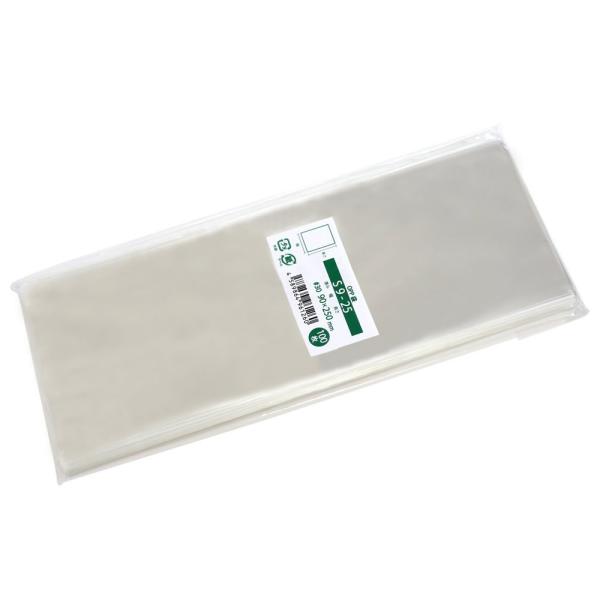開口部にテープのない最も一般的な平袋タイプのOPP袋です。材質：OPP・サイズ（mm）：厚さ0.03x幅90x長さ250mm、入数：100枚入x1袋。日本製。透明度が高く光沢があるので高級感があり、中身をきれいに見せることができます。テープ...