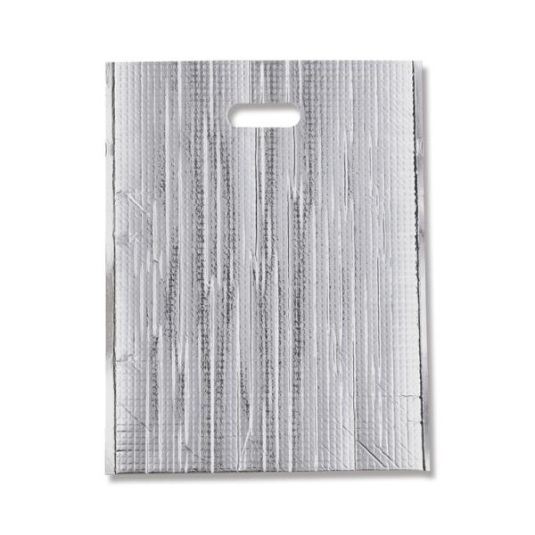 平袋タイプの保冷袋。主にアルミによって保冷効果を持たせたバッグです。鮮魚・肉・ハム、漬物などのお持ち帰り用保冷バッグとして、また商品発送時の梱包用袋としてもおすすめです。メール便不可。この商品は原則としてメーカー取寄後宅配便での配送になります。