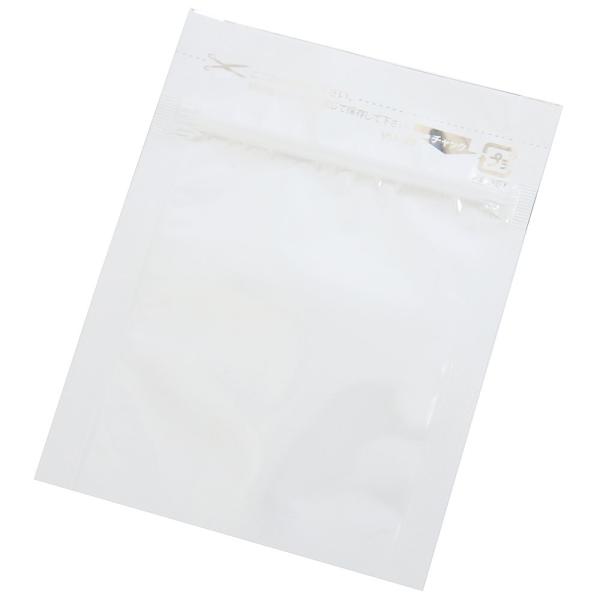 サイズ：チャック上20mm+チャック下70mmx袋幅70mmx厚さ0.054mm入数：50枚・色：ホワイト・基材構成：PET12/VMPET12/LL30全面白色で遮光性、バリア性に優れた袋です。試供品等の用途も考慮し、安価でありながら遮光...