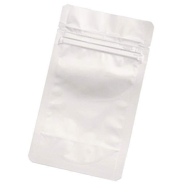 サイズ[mm]:チャック上35xチャック下115x袋幅90+ガゼット幅28入数:50枚・基材構成:PET12//AL7//PE80・概算内容量:110cc概算重量：4.10g/枚・仕様：サイド6mmベタシール・底舟型シール4角Rカット・チャ...