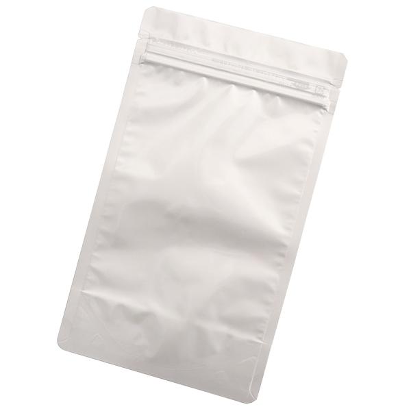 サイズ[mm]:チャック上35xチャック下200x袋幅140+ガゼット幅41入数:50枚・基材構成:PET12//AL7//PE80・概算内容量:590cc概算重量：9.45g/枚・仕様：サイド6mmベタシール・底舟型シール4角Rカット・チ...