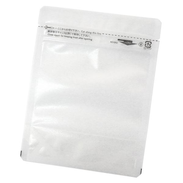 型番：ラミジップ RZ-1212サイズ（mm）：チャック上：32・チャック下120x袋幅（ガゼット幅）120（35）構成（本体）：レーヨン紙9g//透明蒸着PET12//PE80構成（底材）：PET12//透明蒸着PET12//PE80入数...