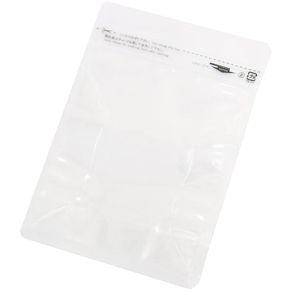 サイズ[mm]：チャック上32+チャック下140x袋幅（ガゼット幅）120（30）入数：50枚色：透明構成：NY#15//LLDPE#80容器包装識別マーク（プラマーク）付ラミジップ・フラットボトム・ナイロンタイプはサイド・ボトムにガゼット...