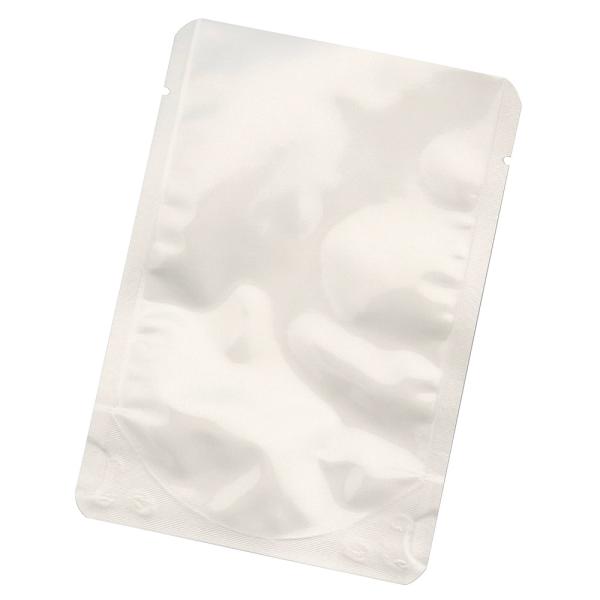 ・アルミ箔使用のスタンドパックです。・防湿性、遮光性に優れています。・ガスバリア性があり脱酸素剤の使用も可能です。・チャックは付いていません。シーラーを使用してヒートシール（熱圧着）して封をするタイプの袋です。・薄いため、手で切りやすくなっ...