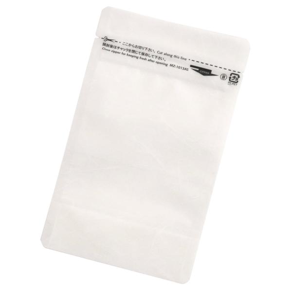 ・チャック付き、底マチ付き。中身を入れて直立させ展示できるスタンドタイプの袋です。・食品の酸化を防いで鮮度保持に役立つ防湿性、ガスバリア性に優れています。脱酸素剤の使用も可能です。・静電気防止性を備えているタイプの袋です。・チャック上部分に...