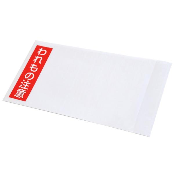 サイズ：145x270mm・厚さ：0.05mm・入数：2000枚（100枚入x20束x1箱）納品書・請求書等の伝票を段ボールに貼る透明な粘着袋です。「われもの注意」と書いてあるので、別途シールを貼る手間が省けます。また完全密封仕様のため、貼...