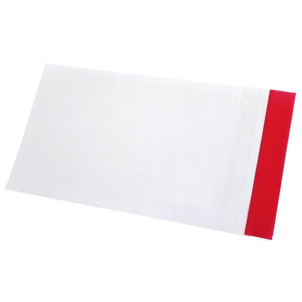 サイズ：145x275mm・厚さ：0.05mm・入数：2000枚（100枚入x20束x1箱）納品書・請求書等の伝票を段ボールに貼る透明な粘着袋です。セキュリティテープを使用しているので、開封すると「OPENVOID」の跡が残るので、開封状況...