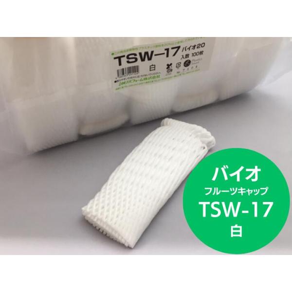 フルーツキャップ【ダブル】１７ｃｍ【白】【ＴＳＷ‐１７白】【１００個入】輸送中などによる振動や衝撃から果物を守り、採れたてのままお届けします。【規格】ダブル１７ｃｍ【材質】ＰＳＰ（発泡ポリスチレン）バイオプラスチック20%配合【数量】１袋１...