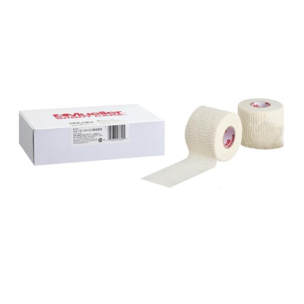 ホワイトテープの上からラッピングすることで固定の安定性を継続。幅×伸長(入数)50mm×6.8m(24巻)76mm×6.8m(16巻)