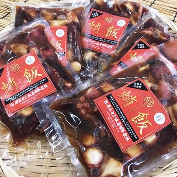 風味豊かな味わいと柔らかい食感が特徴のいわき常磐沖産ヤナギ蛸を塩もみと釜茹で製法で下処理をして、かつお節とさば節入りの魚介出汁で仕上げた蛸飯の素。タコの旨味と出汁香る、本格蛸飯がご自宅でお楽しみいただけます。"◆商品内容：150g×5袋（1...