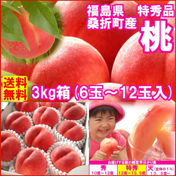 ◆品名:福島県産特秀品桃(3kg箱 6玉〜12玉入)◆産地:献上桃の郷、桑折町産◆糖度:12度以上◆品種:暁星・あかつき・まどか・川中島白桃・ゆうぞらから希望の品種を選べます。（7月20日前・9月11日以降は品種未定になります）◆到着日時:...