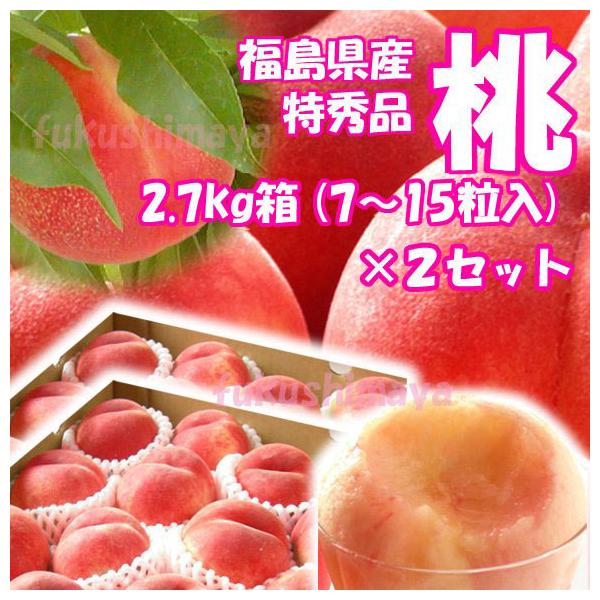 ◆桃（品種:暁星・あかつき・まどか・川中島白桃・ゆうぞら（7月20日前・9月11日以降は品種未定になります））の中から発送時期に最適な桃を発送します。◆内容量:2.7kg箱 7〜15玉入(小玉サイズ)×2セット◆注意:発送当日の朝採り桃をお...