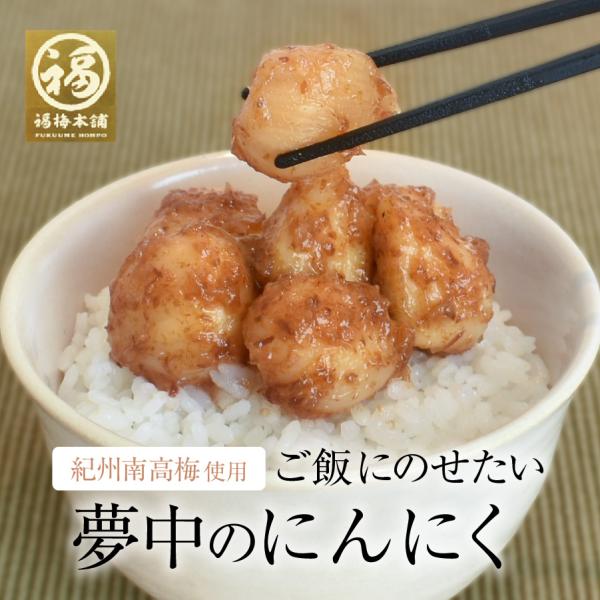 青森県産のホワイト六片種を使った贅沢な味わいの一品 ■名称:しょうゆ漬 ■品名:南高梅にんにく ■内容量:200g ■賞味期限:6ヶ月 ■形態:袋入り ■袋のサイズ:横15.5cm×高さ18.5cm ■保存方法:直射日光、高温多湿を避けて保...