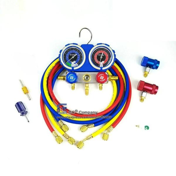 "青いカプラー：ローサイド、ポート：14mm赤い カプラー：ハイサイド、 ポート：17mmコネクタ：1/4 ""SAE1.5メートルの3色ホース 最高品質のホース（黄色、青、赤）：バースト3000  psi 、 最大600  psi"※当商...