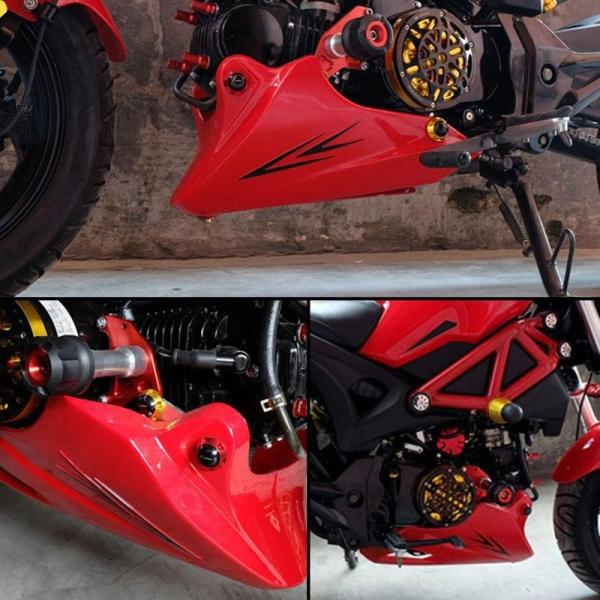 "原文または原文を翻訳した文章ホンダmsxモーターサイクル用エンジンプロテクターカバー,フード下保護カバー,下げられたフード,フェアリング,ベリーパン125 2013 2014 2015説明:名前: エンジンプロテクターガードホンダmsx ...