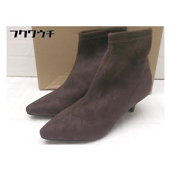 管理番号： 100279853326420201016ベースS495/野付属品： 箱素材： スウェード系/ラバーソール色： ブラウンサイズ： サイズS梱包サイズ： 通常採寸サイズ： 底長：-cm　底甲幅：8cm　ヒール：5cm 高さ：18c...