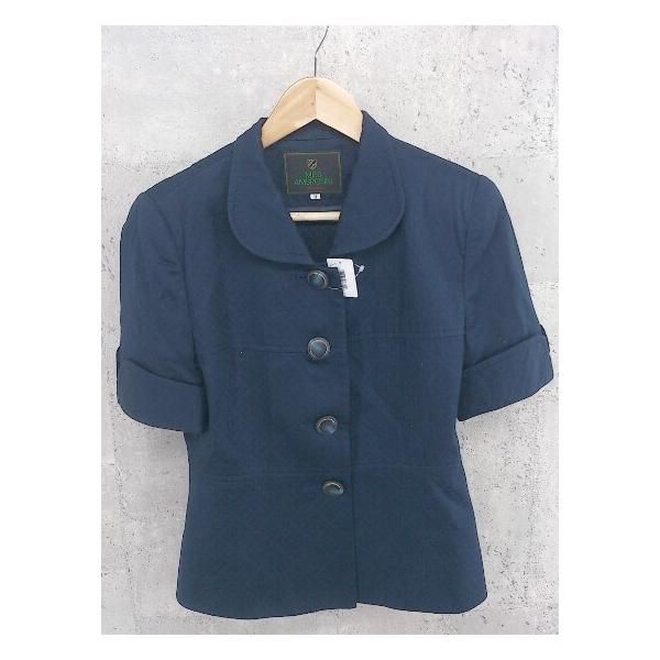 管理番号： 100279904711120200828ベースW24/米付属品： 無<br/>左肩しか肩パットありません。素材： 画像参照色： ネイビーサイズ： 9梱包サイズ： 通常採寸サイズ： 着丈：56cm　肩幅：40cm　身...