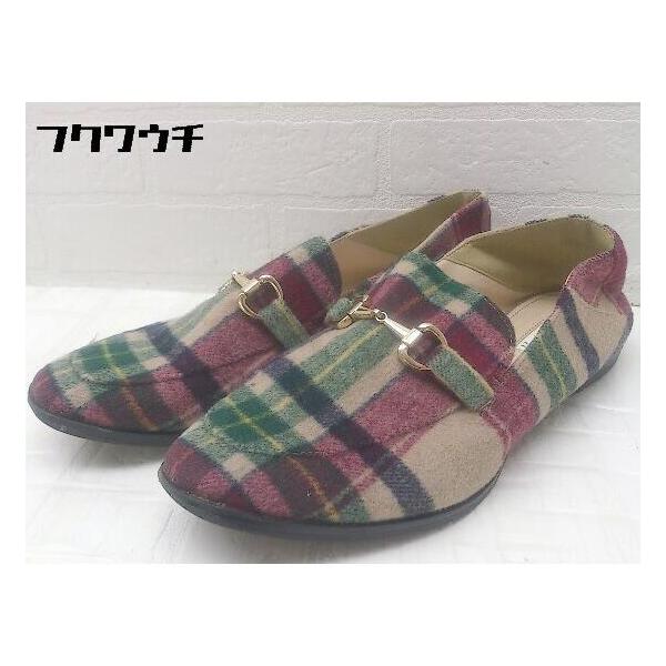 管理番号： 100280151190620200818ベースS196/勝付属品： 無　　　　 踵のアウトソールに擦り減りあり。素材： ウール系/ラバーソール色： ベージュ グリーン ワインレッドサイズ： サイズ24梱包サイズ： 通常採寸サイ...