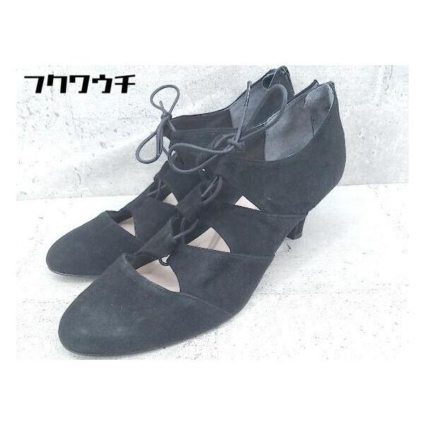 管理番号： 100280178233720200922ベースS454/野付属品： 無素材： スウェード系/ラバーソール色： ブラックサイズ： 23　1/2ｃｍEE梱包サイズ： 通常採寸サイズ： 底長：-cm　底甲幅：8cm　ヒール：6cm