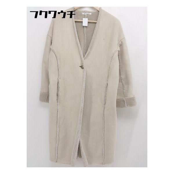 管理番号： 110803000387520210818ベースW76/野付属品： 無　全体的に毛羽立ちあり。素材： 画像参照色： ベージュサイズ： サイズF梱包サイズ： 大採寸サイズ： 着丈：約104cm　肩幅：-cm　身幅：約58cm　袖丈...