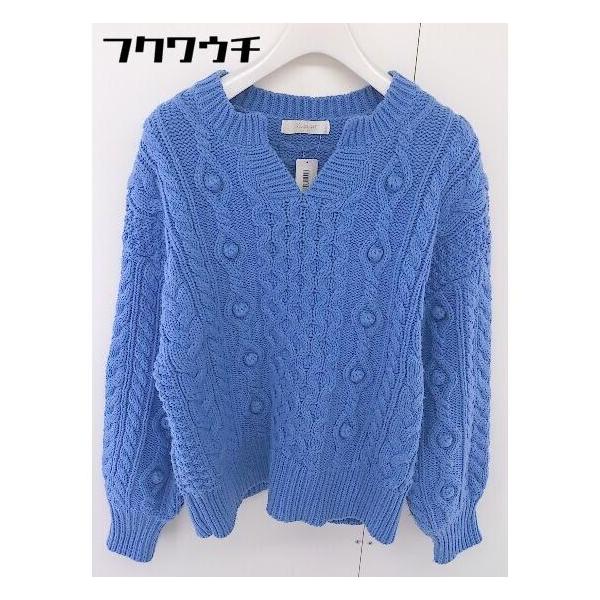 管理番号： 110903001309320210909ベースW462/大付属品： 無　　　　 多少の毛羽立ちあり。素材： 画像参照色： ブルーサイズ： サイズF梱包サイズ： 大採寸サイズ： 着丈：約52cm　肩幅：約56cm　身幅：約47c...