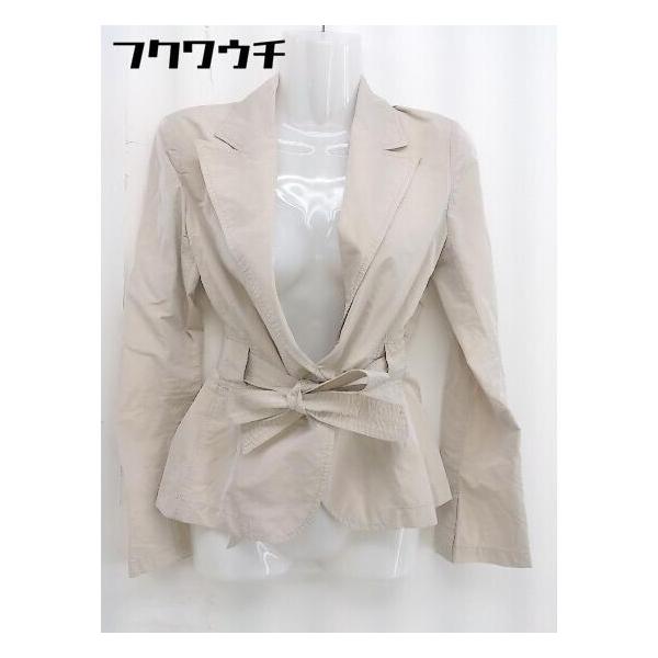 管理番号： 110909001029220210929ベースW76/横付属品： ウエストリボン　　　　 襟内側に汚れあり。素材： 画像参照色： ベージュサイズ： サイズ 36梱包サイズ： 通常採寸サイズ： 着丈：約55cm　肩幅：約36cm...