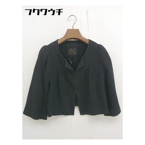 管理番号： 111025000427320211028ベースW105/横付属品： 無　　　　 襟付近と袖口に擦れあり。素材： 画像参照色： ダークグレー ブラックサイズ： サイズ 1梱包サイズ： 通常採寸サイズ： 着丈：約41cm　肩幅：約...