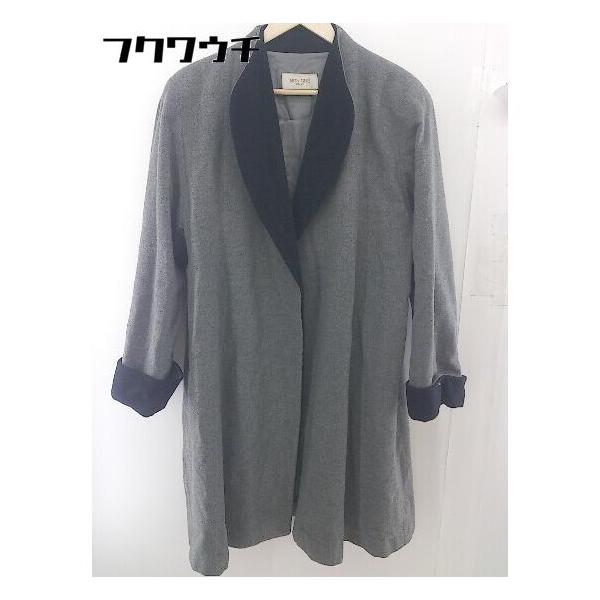 管理番号： 111221001425420220105ベースW350/野付属品： 無　　　　 多少の毛羽立ちあり。素材： 画像参照色： グレー ブラックサイズ： サイズ9AR梱包サイズ： 大採寸サイズ： 着丈：約102cm　肩幅：約47cm...