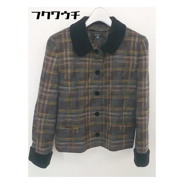 管理番号： 120216000852320220224ベースW4採野コタ宮/付属品： 襟　　　　 襟取り外し可能です。素材： 画像参照色： ブラウン マルチサイズ： 表記なし梱包サイズ： 通常採寸サイズ： 着丈：約53cm　肩幅：約41.5...