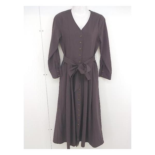 管理番号： 120425000955720220509ベースW216/李<br>付属品： ウエストリボン<br>素材： 画像参照<br>色： ダークブラウン<br>サイズ： サイズS<b...