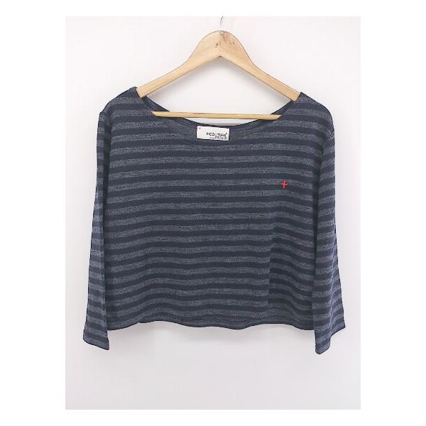 管理番号： 120822001469520240603ベースW437/長付属品： 無<br>正面左下部に汚れのようなものあり。<br>素材タグなし。素材： 表記なし色： ネイビー グレー系サイズ： 表記なし梱包サイズ...