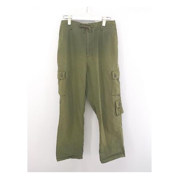 管理番号： 120824000538320220907ベースW82/山付属品： 無　　　　 使用による色薄れあり。素材： 画像参照色： カーキサイズ： サイズS梱包サイズ： 通常採寸サイズ： 股上：約32cm　股下：約68cm　ウエスト：約...