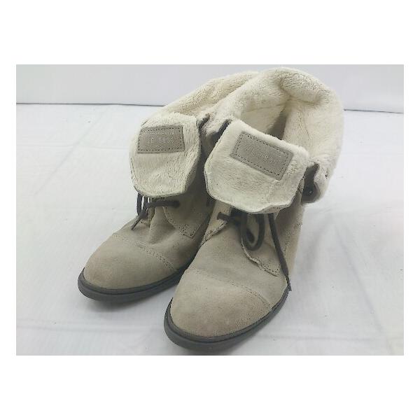 管理番号： 120930001589220240603ベースS219/長個付属品： 無<br>全体的に使用感あり。<br>トップリフトに擦り減りあり。素材： スウェード系/ラバーソール色： グレー系サイズ： サイズ3...