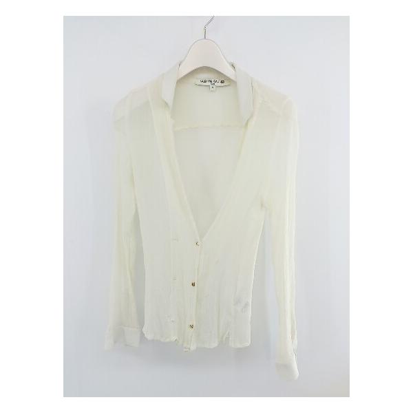 管理番号： 121027000441020230526ベースW/6友付属品： 無　　　　 透け感のある商品です　　　　 首周りに汚れあり素材： 画像参照色： アイボリー系サイズ： サイズ0梱包サイズ： 通常採寸サイズ： 着丈：約61cm　肩...