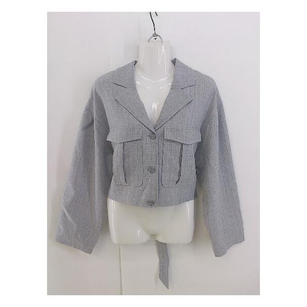 管理番号： 121027000669820230526ベースW/6友付属品： ウエストリボン素材： 画像参照色： グレー系サイズ： サイズF梱包サイズ： 通常採寸サイズ： 着丈：約47cm　肩幅：約56cm　身幅：約59cm　袖丈：約51cm