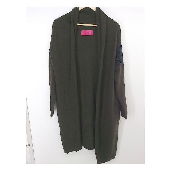 管理番号： 121102000267020230421ベースW598/菅付属品： 無　　　　 レース部分にほつれあり。　　　　 全体的に毛羽立ちあり。素材： 画像参照色： カーキサイズ： 表記なし梱包サイズ： 通常採寸サイズ： 着丈：約94...