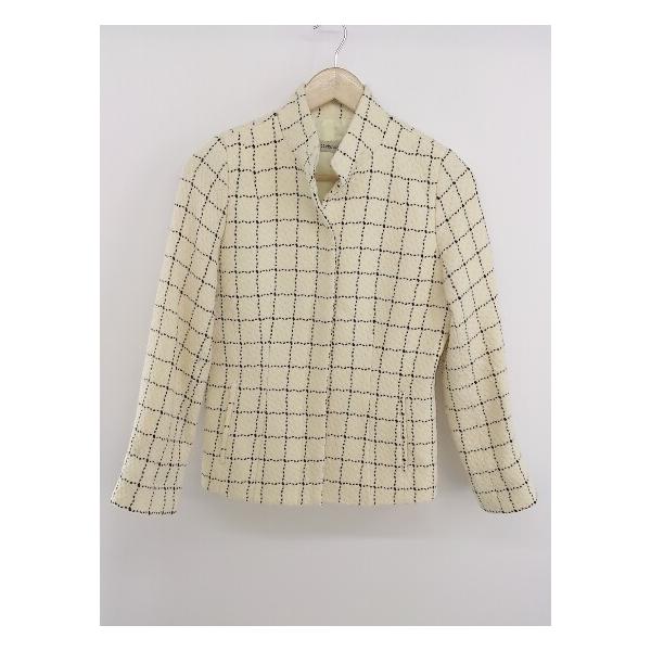 管理番号： 130124000710120231222ベースW84/由付属品： 無<br>多少の毛羽立ちあり。素材： 画像参照色： クリームイエロー ブラック系サイズ： サイズ11梱包サイズ： 通常付属品： 無<br&gt...