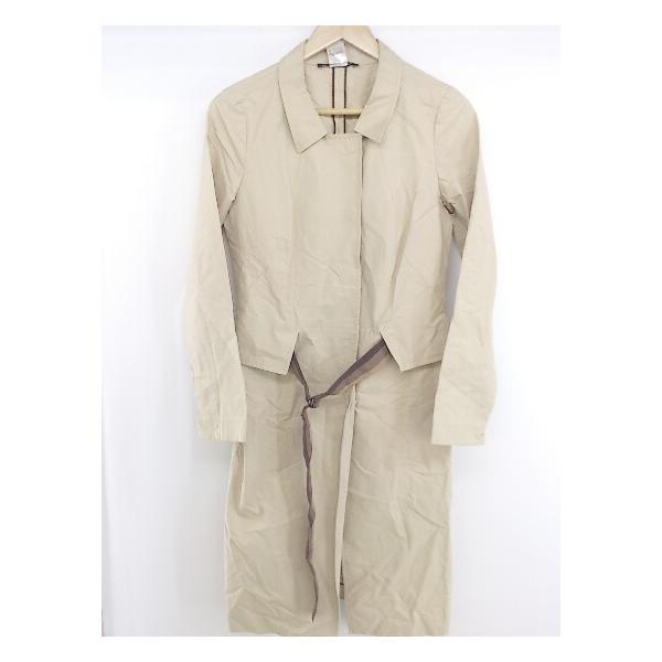 管理番号： 130203000832220240603ベースW482/横付属品： ウエストベルト<br>襟周りに多少の汚れあり素材： 画像参照色： ベージュサイズ： サイズ 40梱包サイズ： 通常付属品： ウエストベルト<...