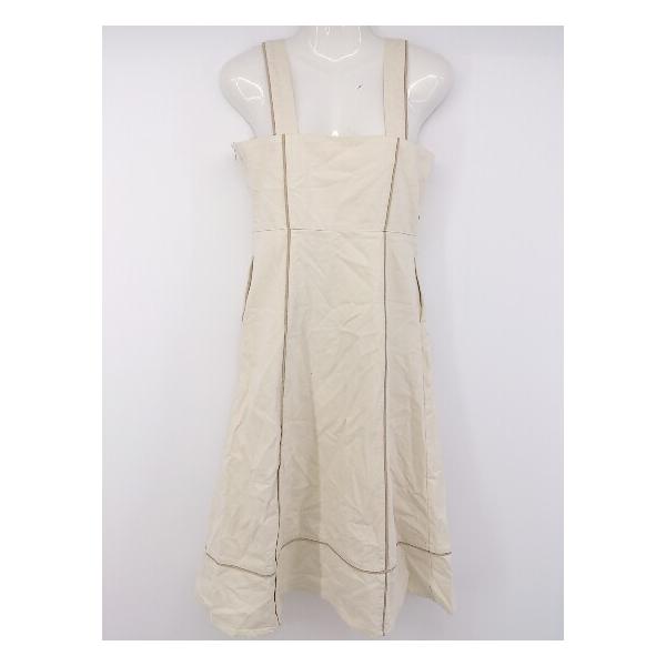 管理番号： 130216000884120240603ベースW78/石付属品： 無<br>裾内側に汚れあり。<br>背面下部に薄汚れあり。素材： 画像参照色： ライトベージュ系 ベージュ系サイズ： サイズF梱包サイズ...