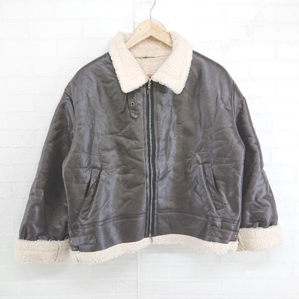 管理番号： 130420003578720240604ベースW700/長付属品： 無<br>擦れ感のある商品です。<br>ボアに毛玉あり。<br>脇にほつれあり。素材： 画像参照色： ブラウン アイボリー...