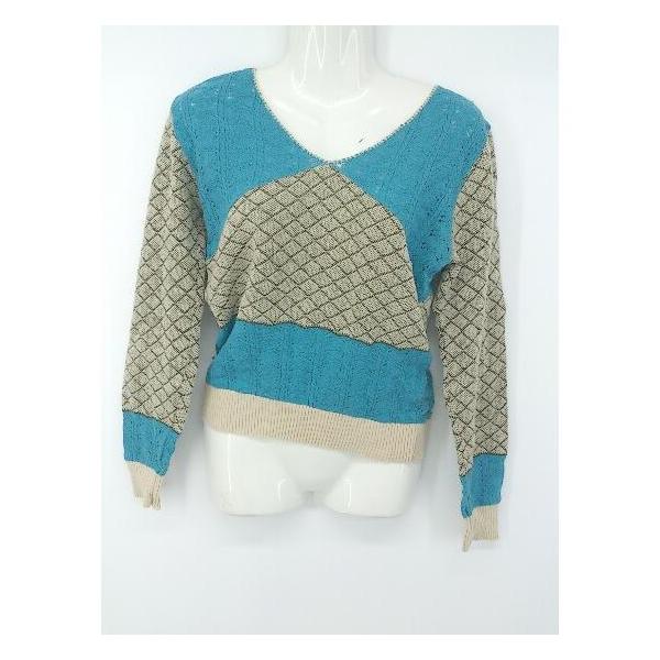 管理番号： 130704003446020230922ベースW157/石付属品： 無<br>数か所に汚れあり。素材： 画像参照色： ブルー グレージュ系サイズ： サイズS梱包サイズ： 通常付属品： 無<br>数か所に...