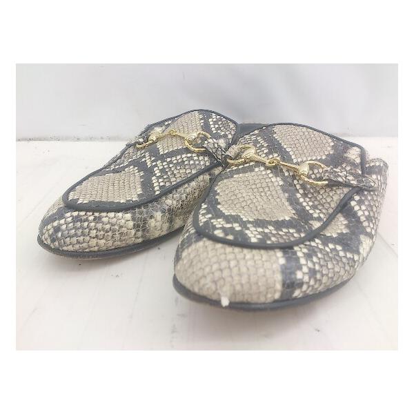 管理番号： 130706000396520250123ベースS809/菅付属品： 無<br>表面に剥がれあり。素材： パイソン/ラバーソール色： ベージュ ブラックサイズ： サイズ37梱包サイズ： 通常付属品： 無<br&...