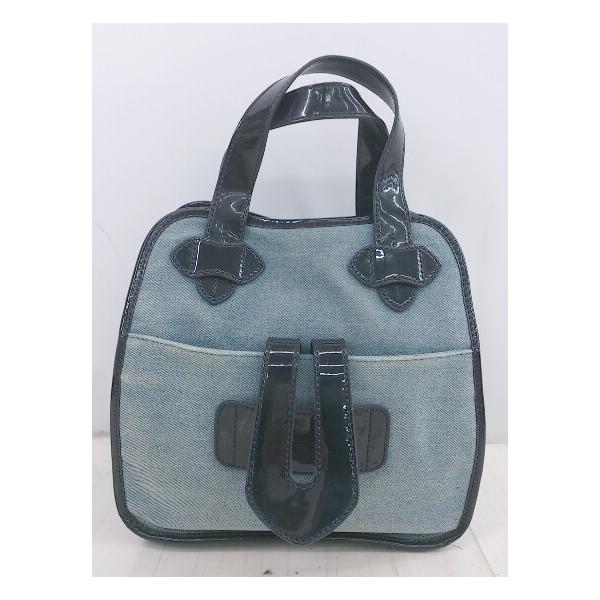 管理番号： 130804000017220240920ベースB30/由付属品： 保存袋<br>全体的に擦れ、色褪せあり<br>ショルダーベルトは取り外し可能です素材： キャンバス系 レザー系色： ライトブルー ネイビ...