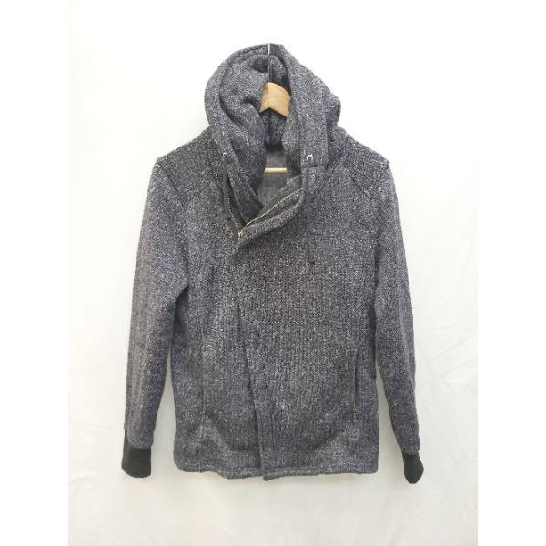 管理番号： 140509000830820240523ベースW66/辻付属品： 無<br>毛羽立ちあり。 <br>袖口部分に毛玉あり。素材： 画像参照色： ブラック パープル系サイズ： サイズ48梱包サイズ： 通常付...